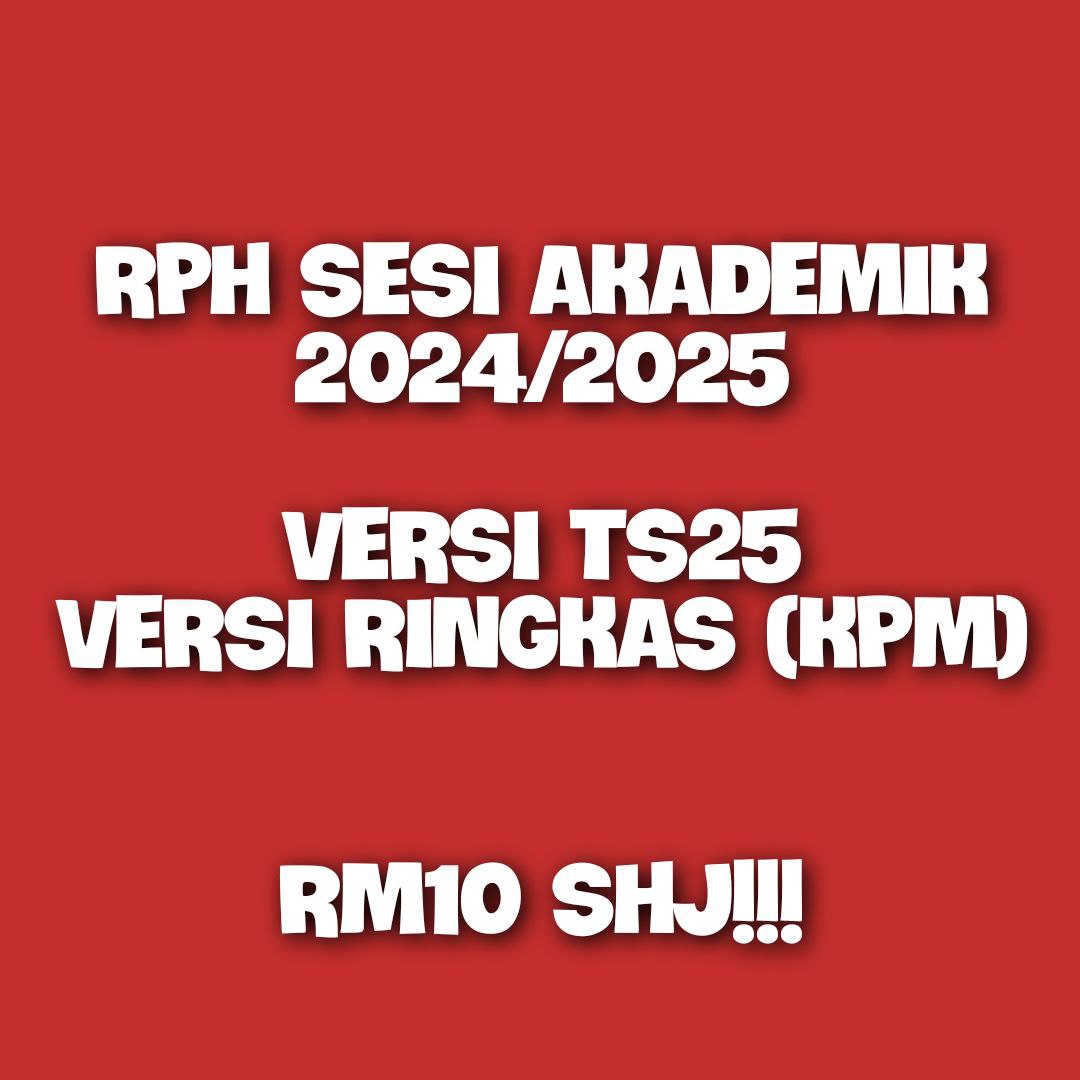 RPH SARANAN KPM (RINGKAS) - RPH Sekolah Rendah 2025